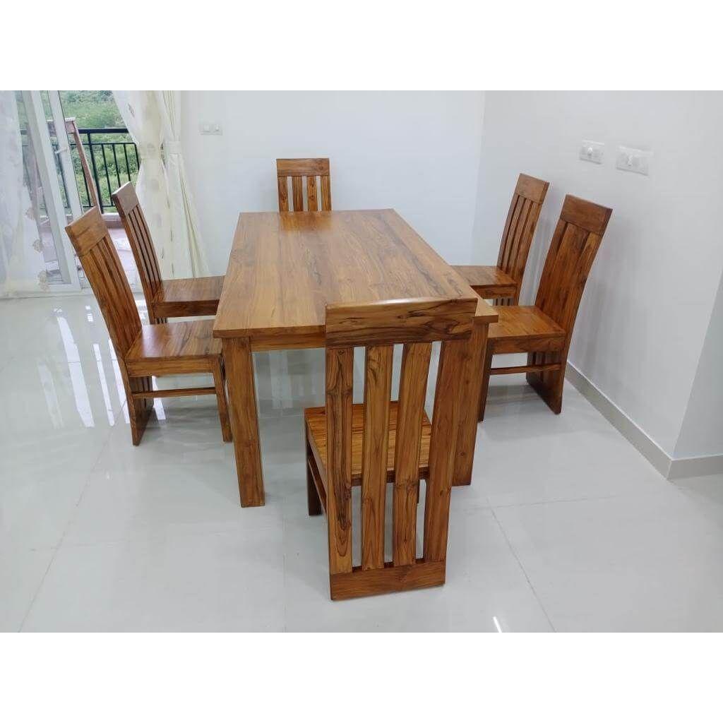 Teak Dining Table With 6 Teak Chairs TDT - 3401 - TimberCraft